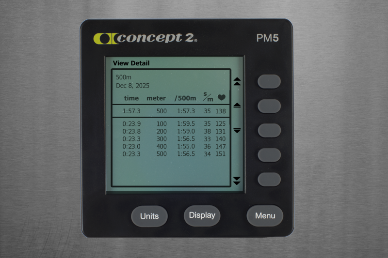Concept2 Logbook | 500m row on December 08, 2025