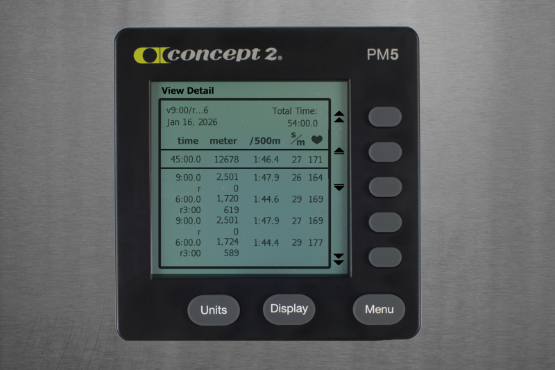 Concept2 Logbook | v9:00/r...6 row on January 16, 2026